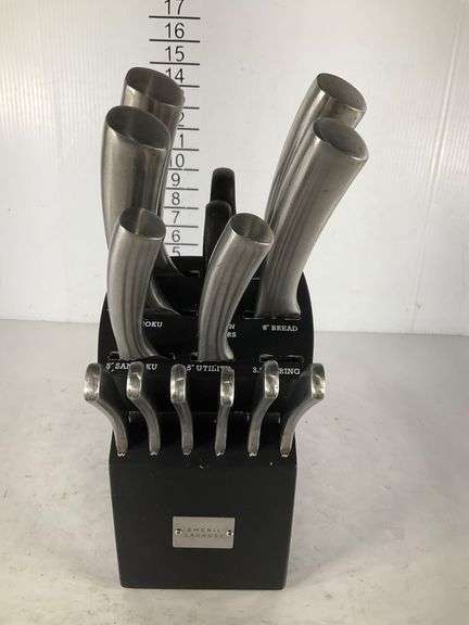 Emeril Lagasse Knife Set with Block, Missing Pairing Knife - Hash Auctions