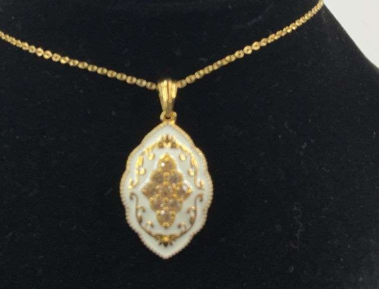 Gold over sterling silver necklace 18in - Hash Auctions