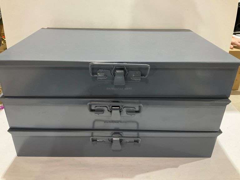 Three US Bolt Kits Metal Storage Boxes with Assorted Hardware, Each ...