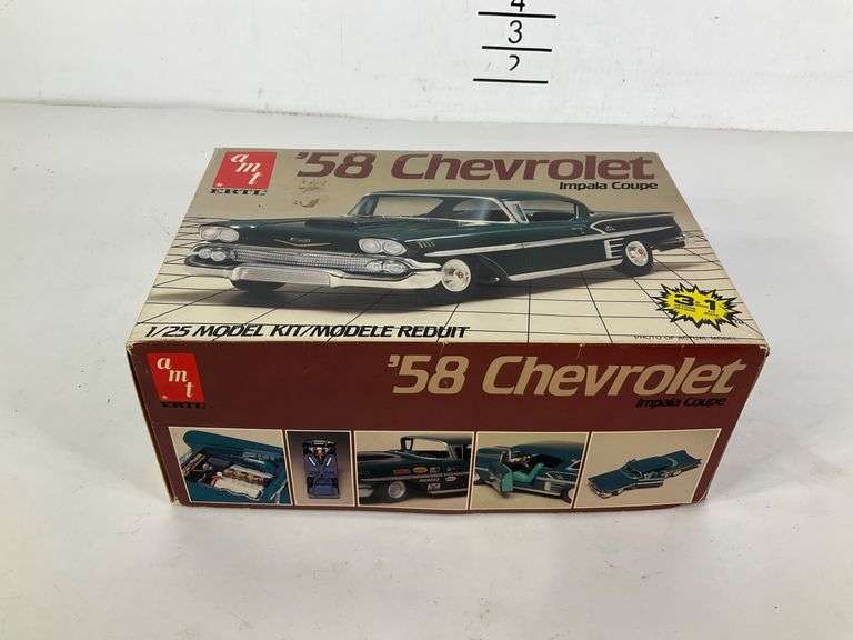 AMT ’58 Chevrolet Impala Coupe 1/25 Scale Model Kit - Hash Auctions