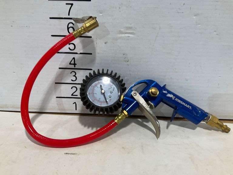 JobSmart Inflation Gun with Pressure Gauge and Red Hose - Hash Auctions