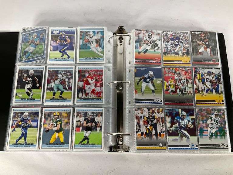 Binder With Assorted NFL Football Trading Cards - Hash Auctions