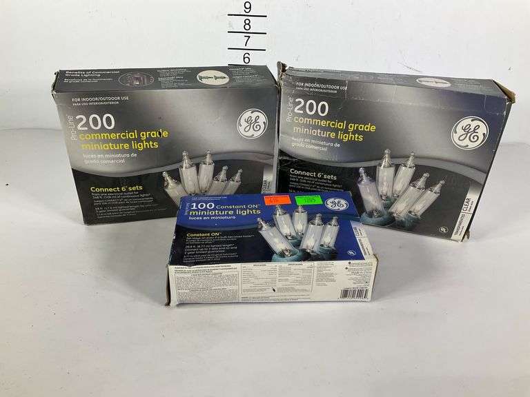 GE Commercial-Grade Miniature Lights, 100 and 200 Count, Constant ON ...