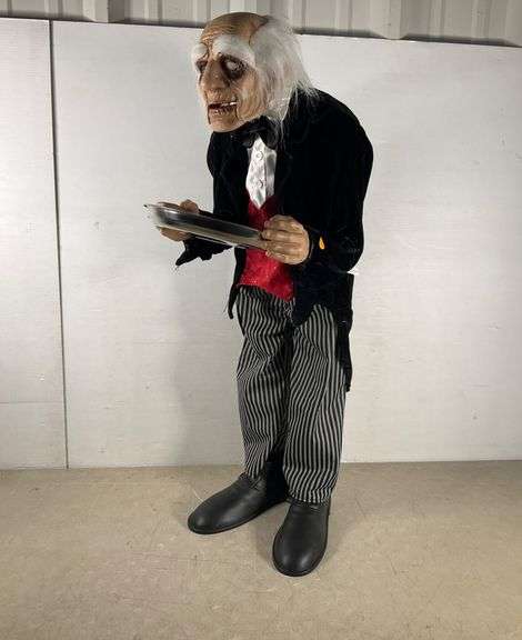 3-Foot Animated Halloween Candy Bowl Butler with Talking Feature and ...