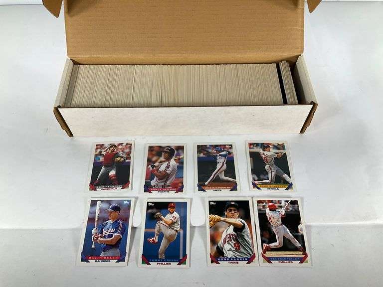 Boxed Collection of Baseball Cards Featuring Various Players - Hash ...