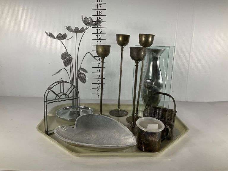 Decorative Metal Items Including Candle Holders and Table Décor - Hash ...
