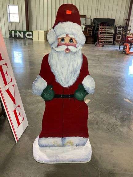 47-Inch Hand-Painted Santa Claus Standee - Hash Auctions
