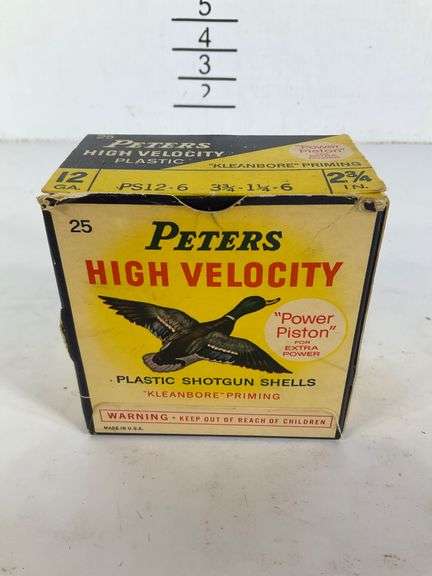 Peters High Velocity 12-Gauge Plastic Shotgun Shells in Original Box ...