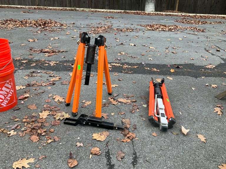 Orange Roadside Construction Sign Holders with Metal Components - Hash ...