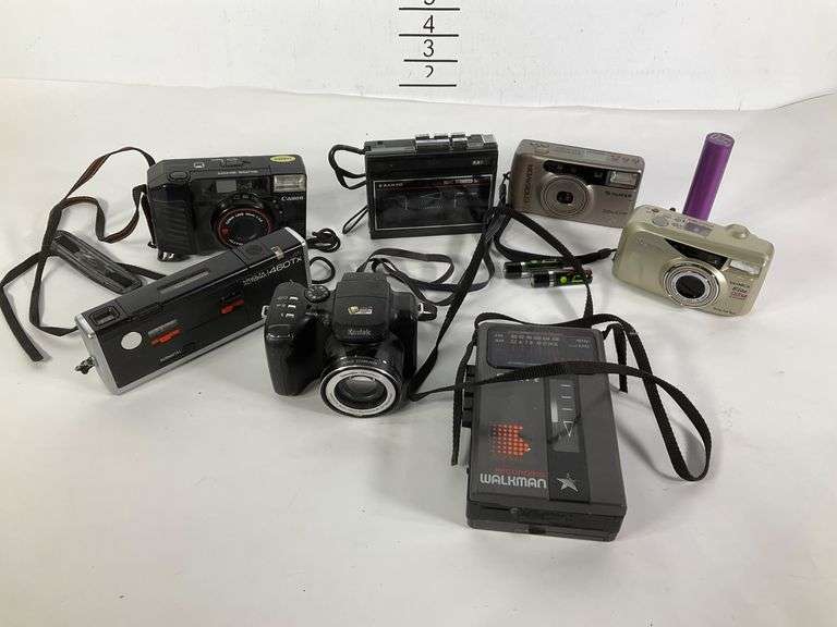 Cameras, Sony Walkman, and Halo Pocket Power Bank - Hash Auctions