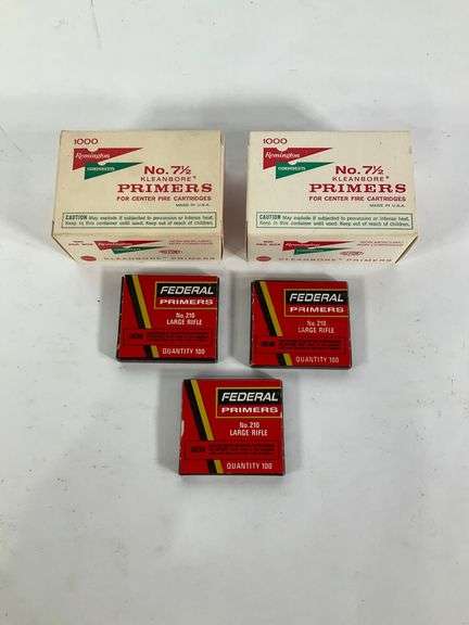 Federal No. 210 Large Rifle Primers and Remington No. 7 1/2 Primers ...