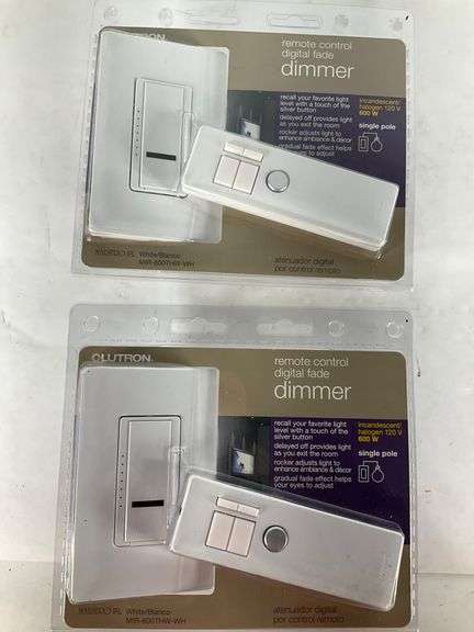 Two Lutron Maestro IR Remote Control Digital Fade Dimmers in Original ...
