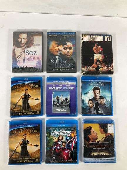 9 DVDs and Blu-Ray Discs Featuring Films and Documentaries - Hash Auctions