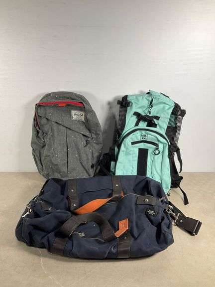 Three Bags: Jack Spade Canvas Duffel, Herschel Backpack, and K9 Sport ...