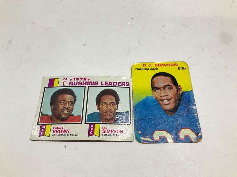 1972 NFL Rushing Leaders and O.J. Simpson Trading Cards by T.C.G ...