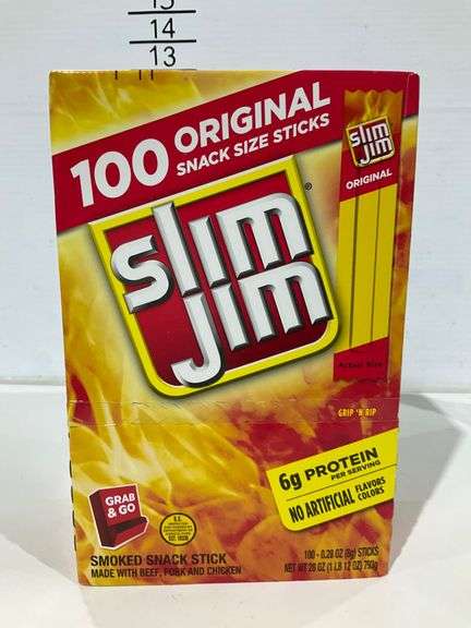 Slim Jim Original Snack Size Sticks, 100 Pack - Hash Auctions