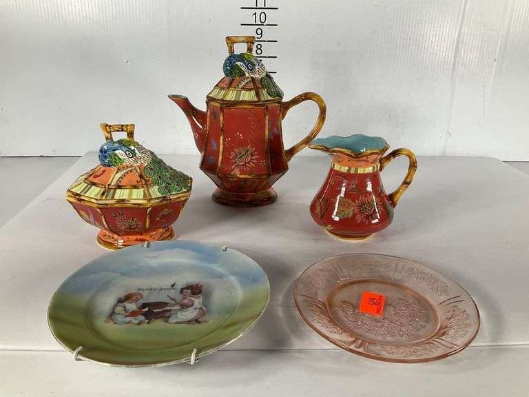 Hand-Painted Tracy Porter Artesian Road Collection Ceramic Tea Set with ...