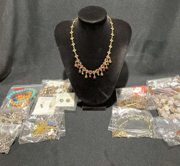 Jewelry Lot Including Beaded and Clay Necklaces and Assorted Jewelry ...