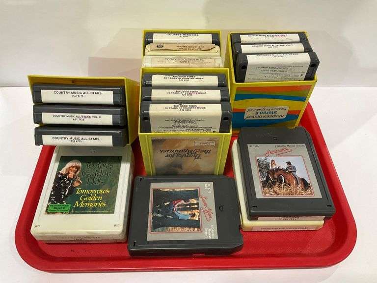 8-Track Tapes With Yellow Storage Cases - Hash Auctions