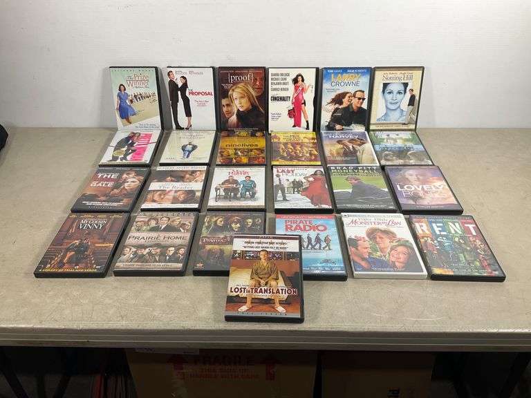 25 DVD Movies Featuring Various Genres - Hash Auctions