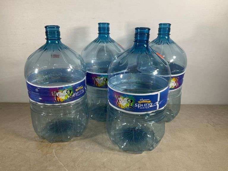 Four 4-Gallon Wegmans Spring Water Containers - Hash Auctions