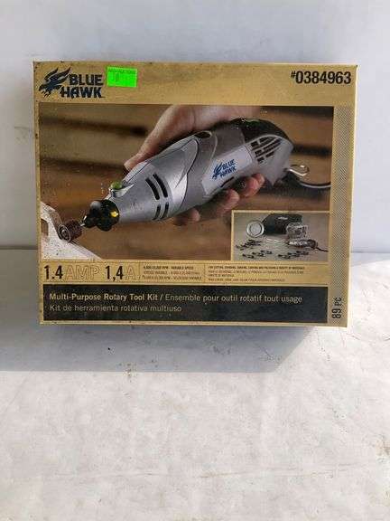 Blue Hawk Multi-Purpose Rotary Tool Kit With Accessories - Hash Auctions