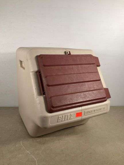 Blitz Stack-N-Stor 65 Storage Container with Hinged Lid - Hash Auctions