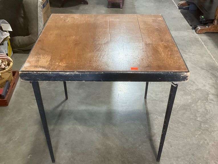 Square Sewing Machine Table with Hinged Removable Center Panel and ...