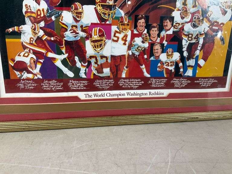 Framed Super Bowl XXVI Washington Redskins Commemorative Artwork, 24×18 ...