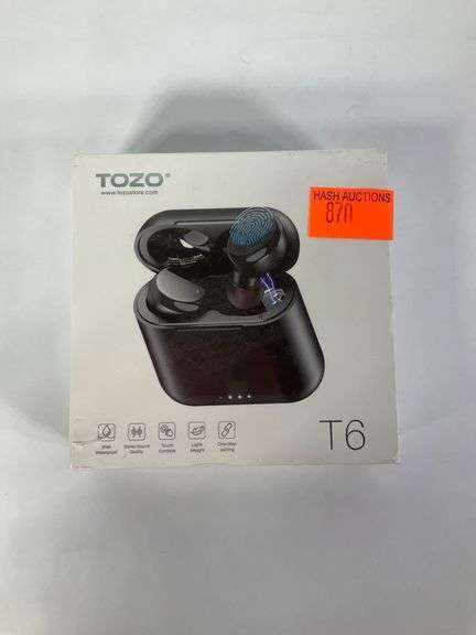 Tozo T6 True Wireless Earbuds with Charging Case, Factory Sealed - Hash ...