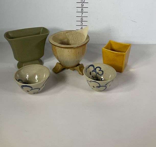 Collection of Ceramic Pieces Including Haeger Pottery and Hand-Painted ...