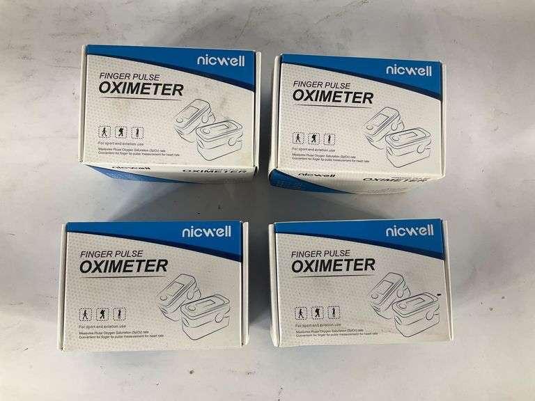 Lot of Four Nicwell Finger Pulse Oximeters in Original Packaging - Hash ...