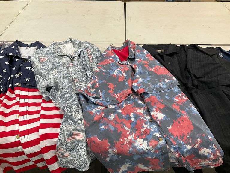 Collection of 14 Men’s Button-Up Shirts by Various Brands - Hash Auctions