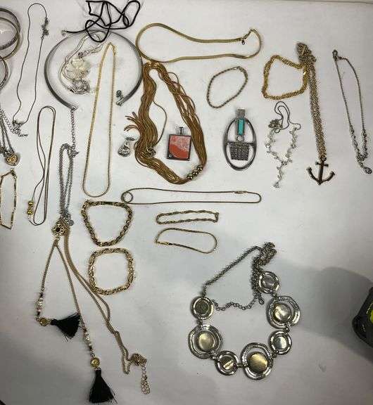 Assorted Costume Jewelry Including Necklaces, Bracelets, and Pendants ...