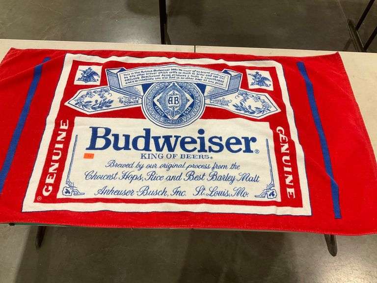 Budweiser ‘King of Beers’ Branded Towel by R.A. Briggs - Hash Auctions