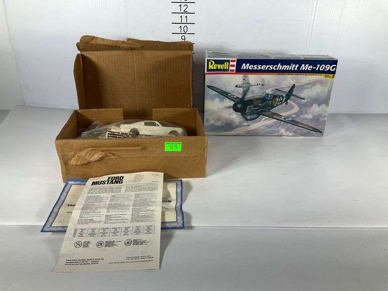 Revell Messerschmitt Me-109G Model Kit and Ford Mustang Plastic Model ...