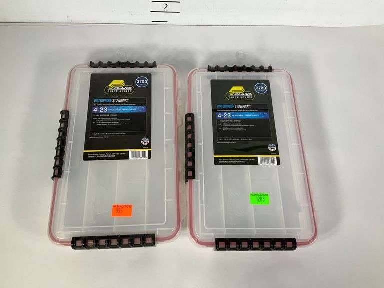 Pair of Plano Guide Series 3700 Waterproof Stowaway Plastic Storage ...