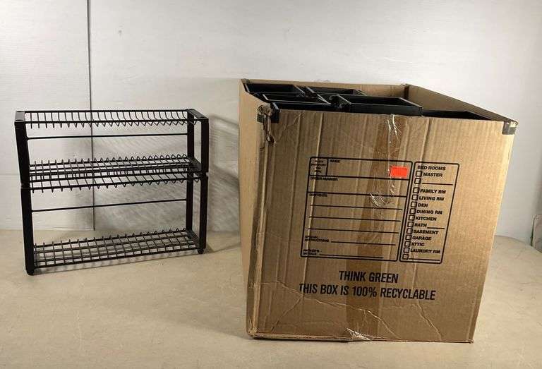 9pc Metal Wire Stackable Storage Racks with Box Packaging - Hash Auctions