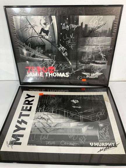 Framed Skateboarding Posters Signed by Various Athletes - Hash Auctions