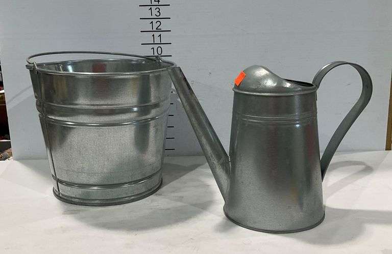 Galvanized Metal Bucket and IKEA Watering Can - Hash Auctions