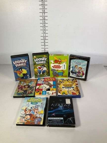 Collection of 9 DVD and VHS Titles Including Animated Series and Movies ...