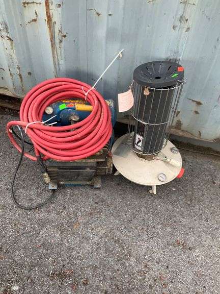 Air Compressor with Hose and Portable Propane Heater - Hash Auctions