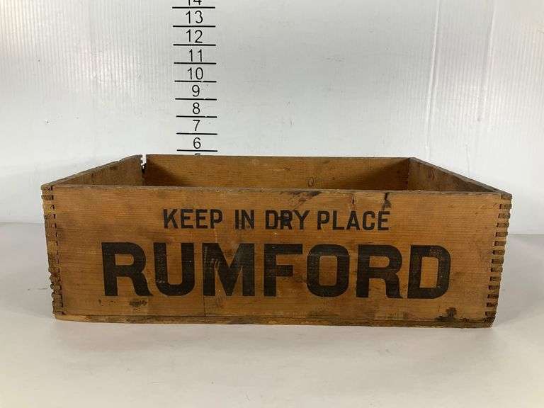 Rumford Advertising Crate with Stenciled Baking Powder Branding - Hash ...