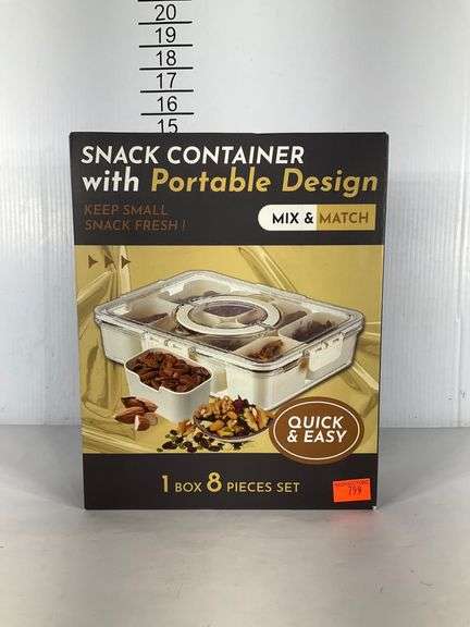 Snack Container Set with Compartments and Detachable Lids - Hash Auctions