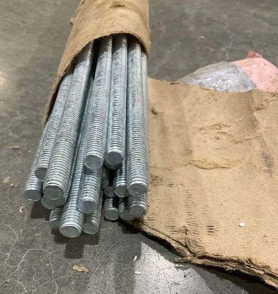 Bundle of All Threaded Steel Rods 10 foot long - Hash Auctions