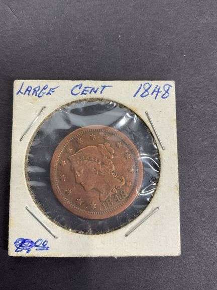 1848 Large Cent - Hash Auctions