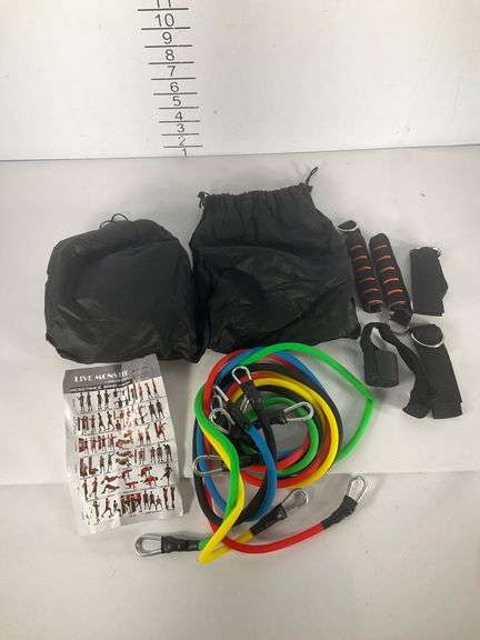 Set of Two Resistance Band Workout Kits with Accessories - Hash Auctions