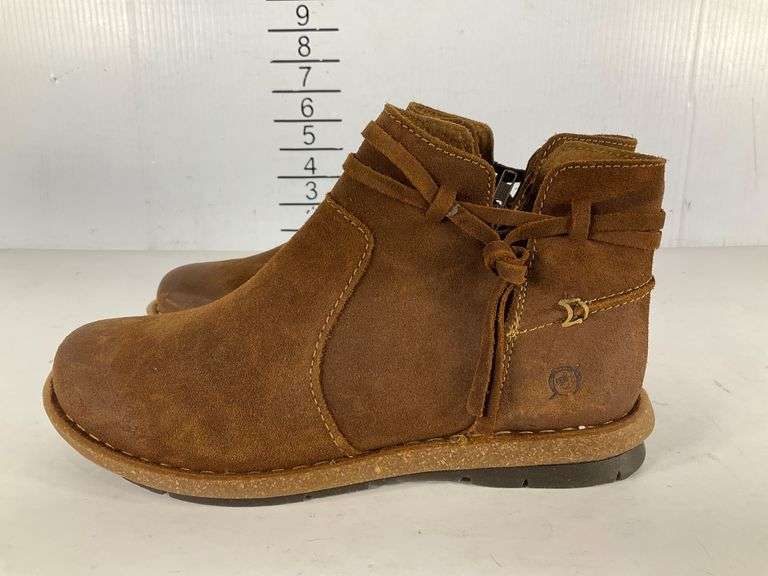 Born Brand Brown Suede Ankle Boots, Size 9 - Hash Auctions