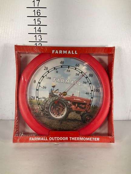 Farmall Outdoor Thermometer with Tractor Design - Hash Auctions