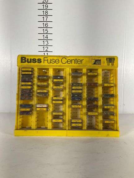 Buss Fuse Center Display Rack with Assorted Fuses - Hash Auctions